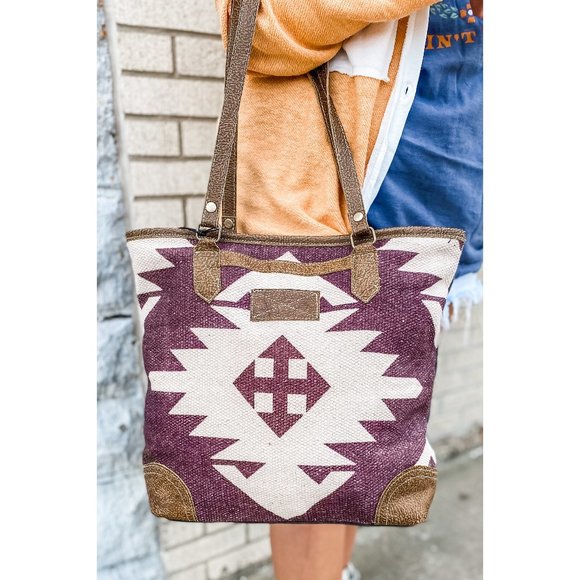 Myra Bag | Bags | Nwt Myra Bag Taupe Maroon Aztec Rug Shoulder Bag ...